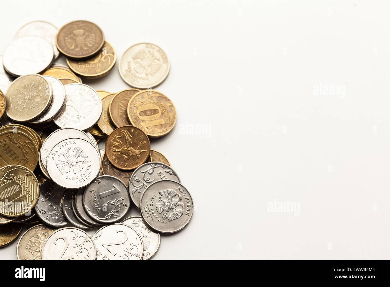 Coins isolated on white background Stock Photo - Alamy