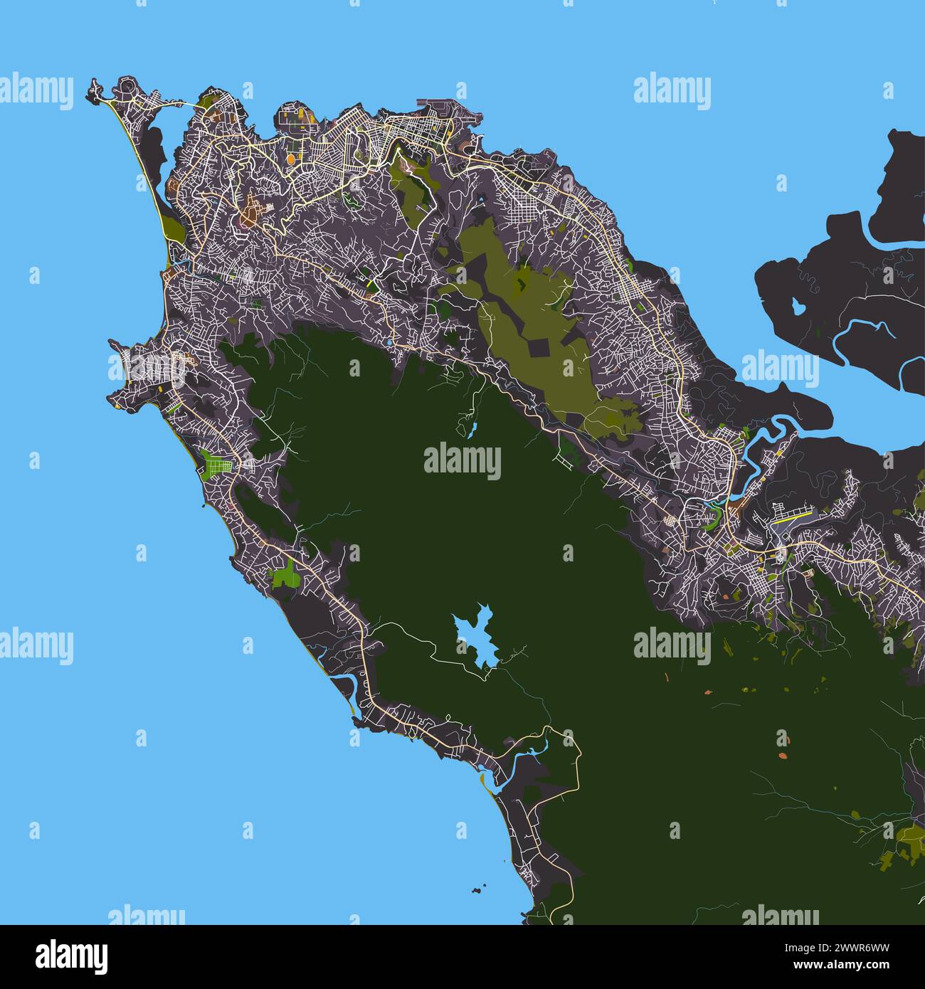 Freetown map hi-res stock photography and images - Alamy