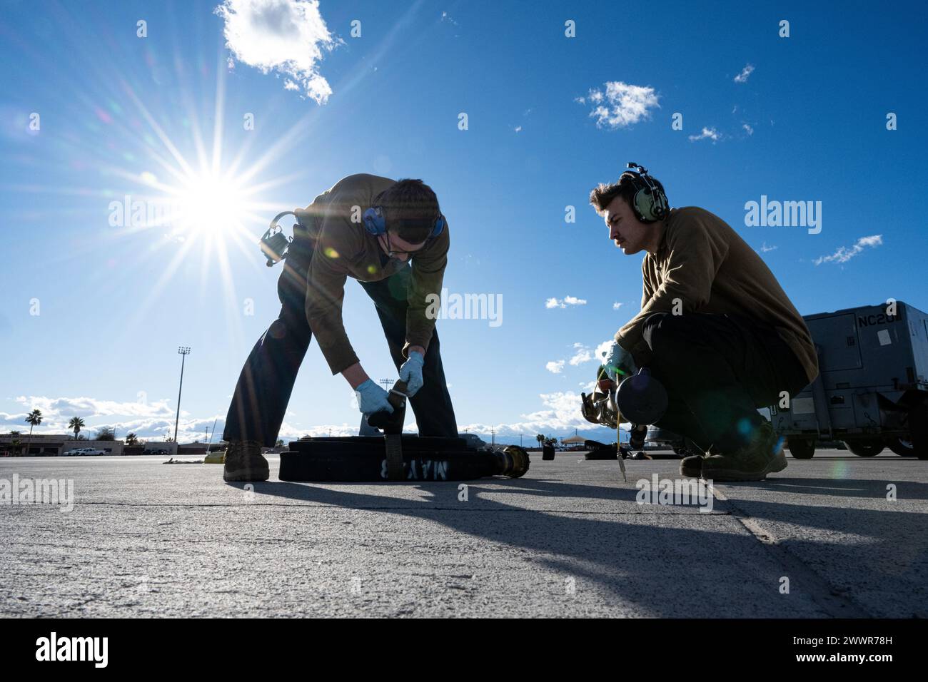 U.S. Air Force Airmen with the 525th Expeditionary Fighter Generation ...
