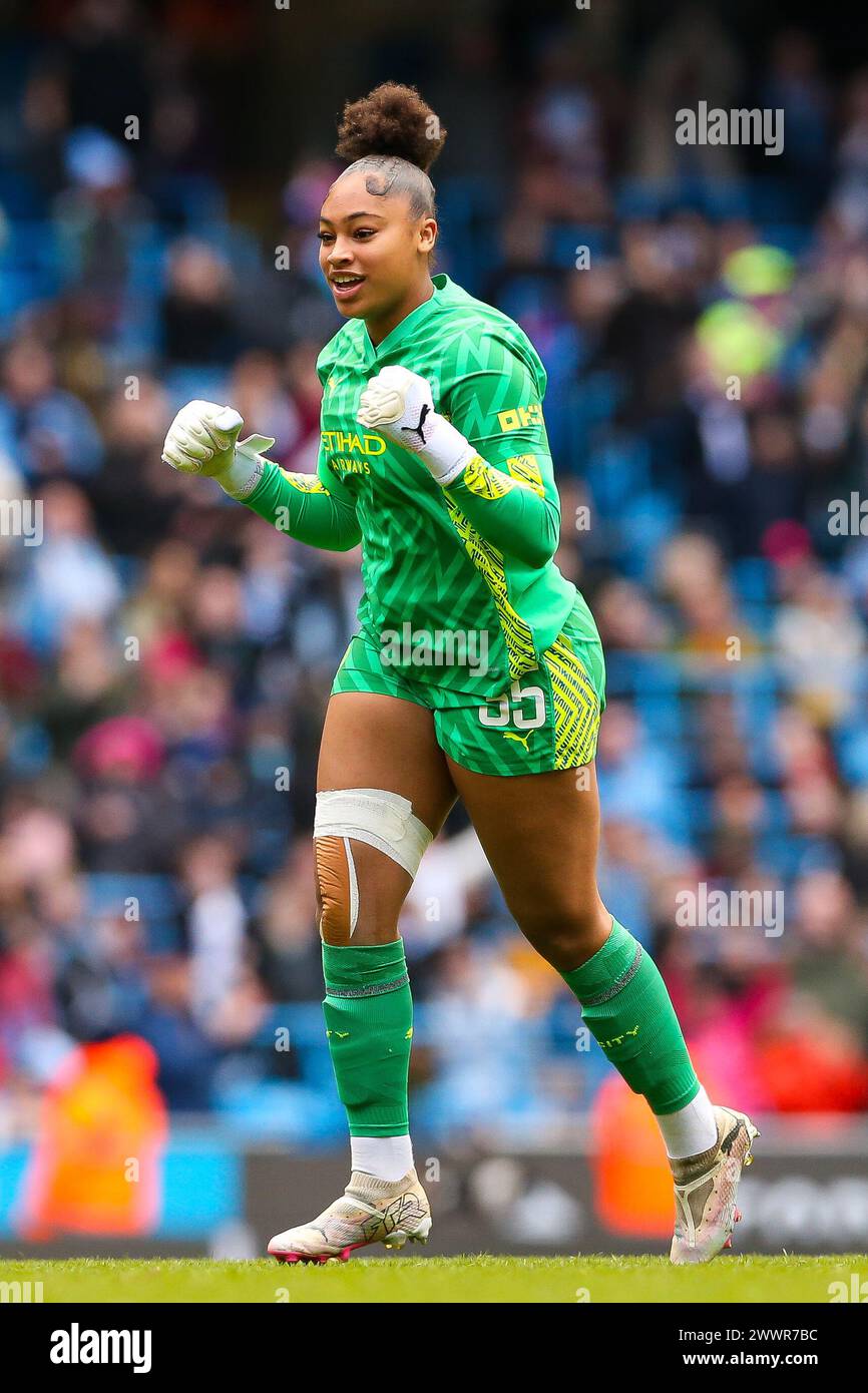 Manchester City goalkeeper Khiara Keating during the Barclays Women's ...