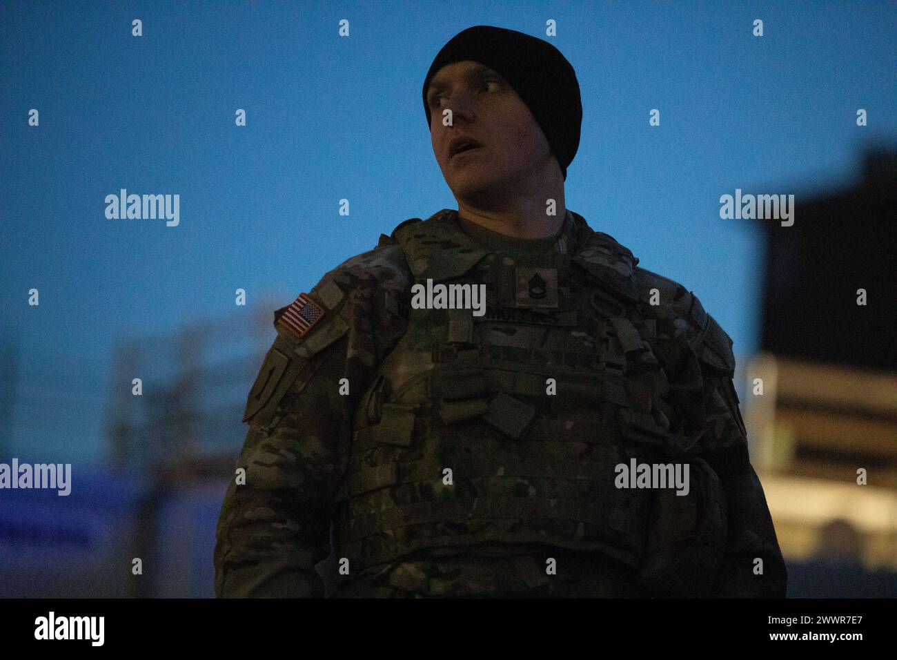U.S. Army Sgt. 1st Class Shaun Mullins, assigned to U.S. Army Southern ...