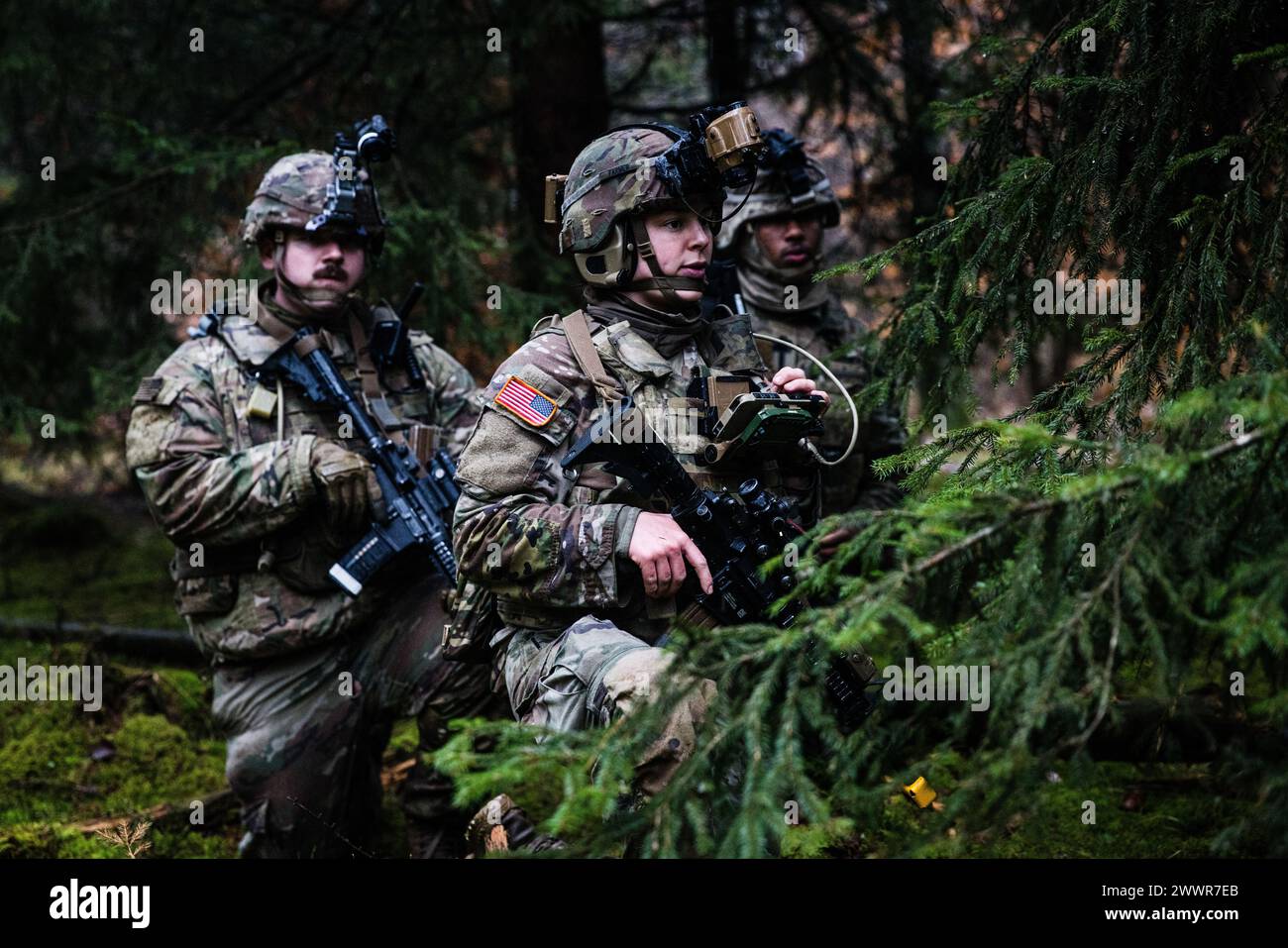 U.S. Army 1st Lt. Hayley Farmer, attached to 2nd Cavalry Regiment (2CR ...