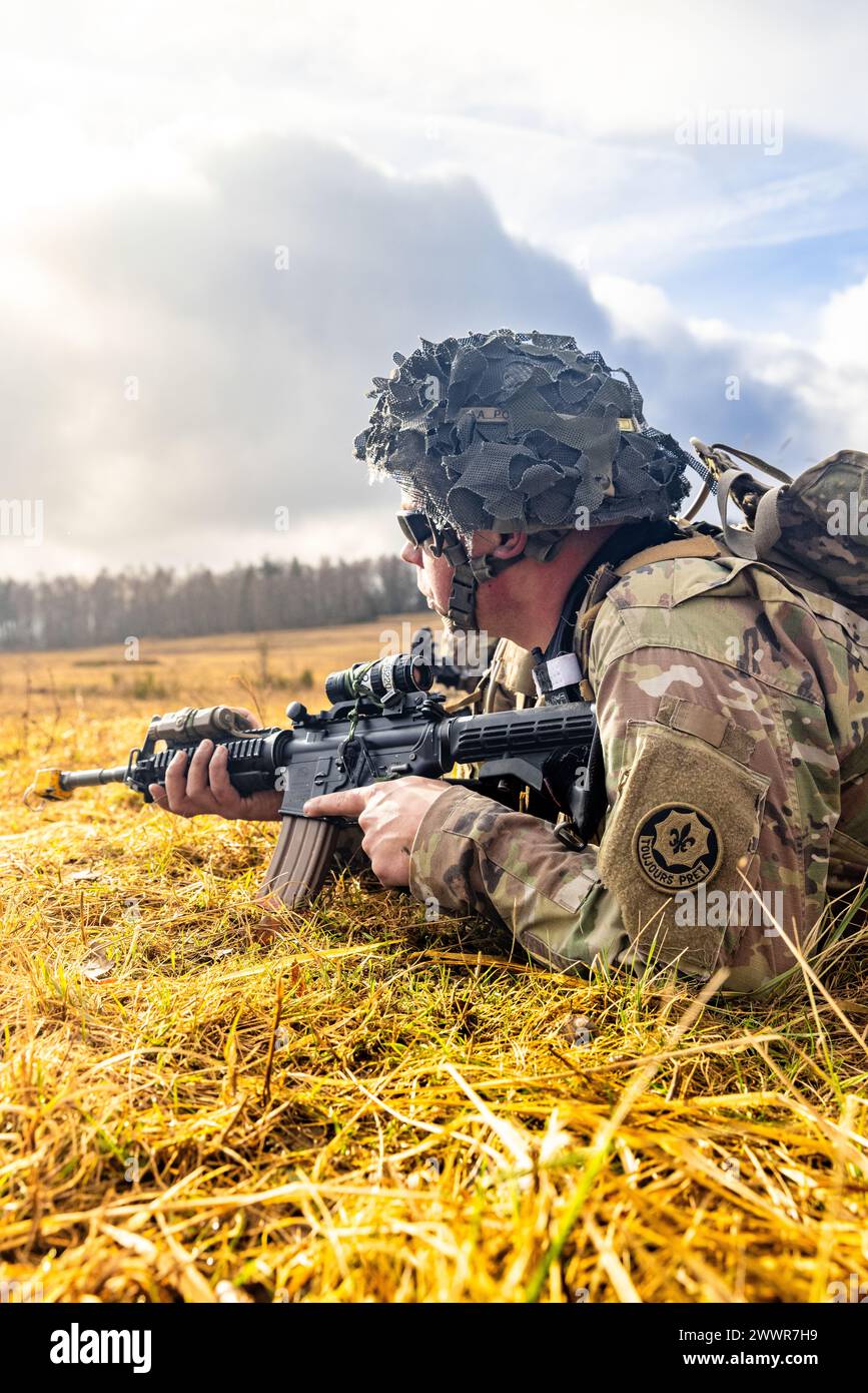U.S. Army Sgt. Nick Humphrey, attached to 3rd squadron, 2nd Cavalry ...