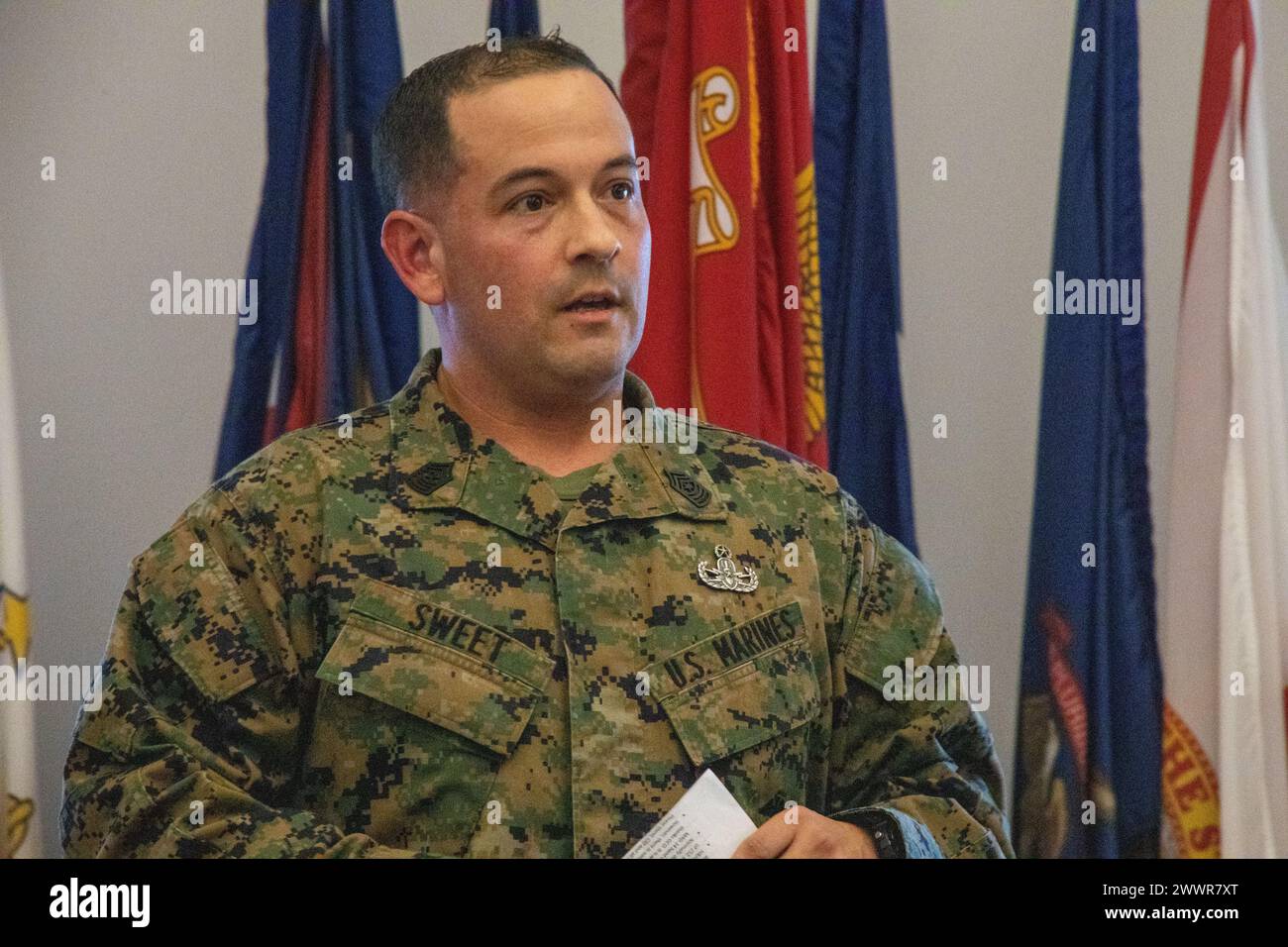 U.S. Marine Corps Sgt. Maj. Ryan Sweet, a North Carolina native and the ...