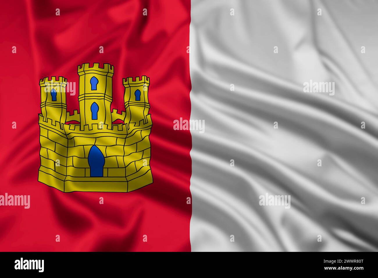The Flag of Castilla–La Mancha, one of the autonomous communities of ...