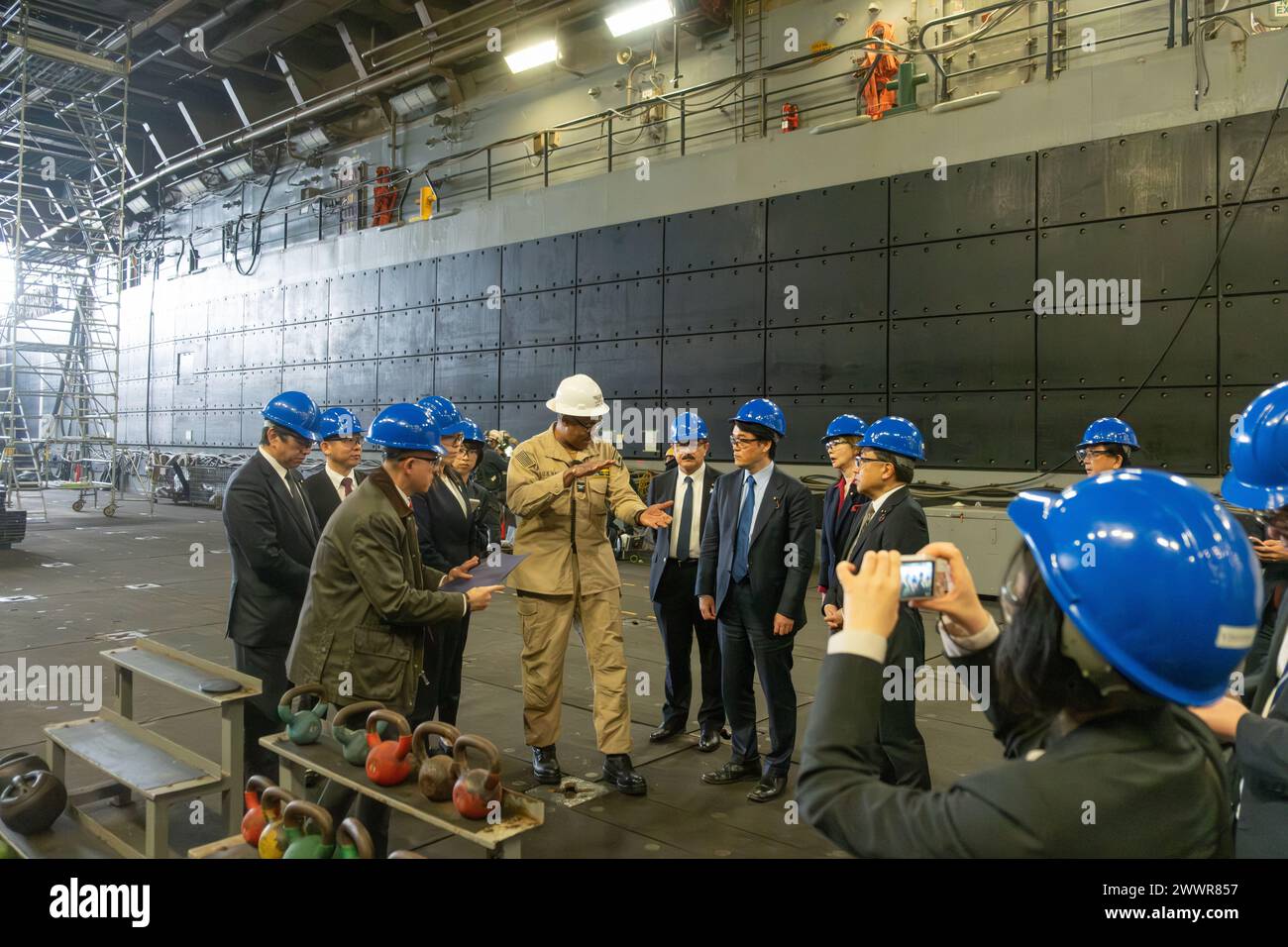 SASEBO, Japan (Feb. 20, 2024) Captain Patrick German, USS New Orleans ...