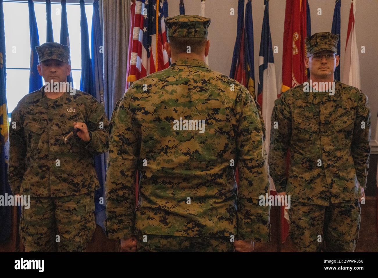 U.S. Marine Corps Sgt. Maj. Ryan Sweet, left, a North Carolina native ...