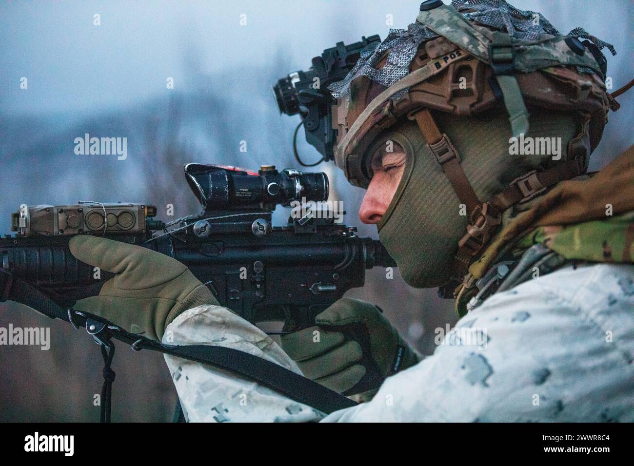 A U.S. Soldier, assigned to 1st Battalion, 5th Infantry Regiment ...