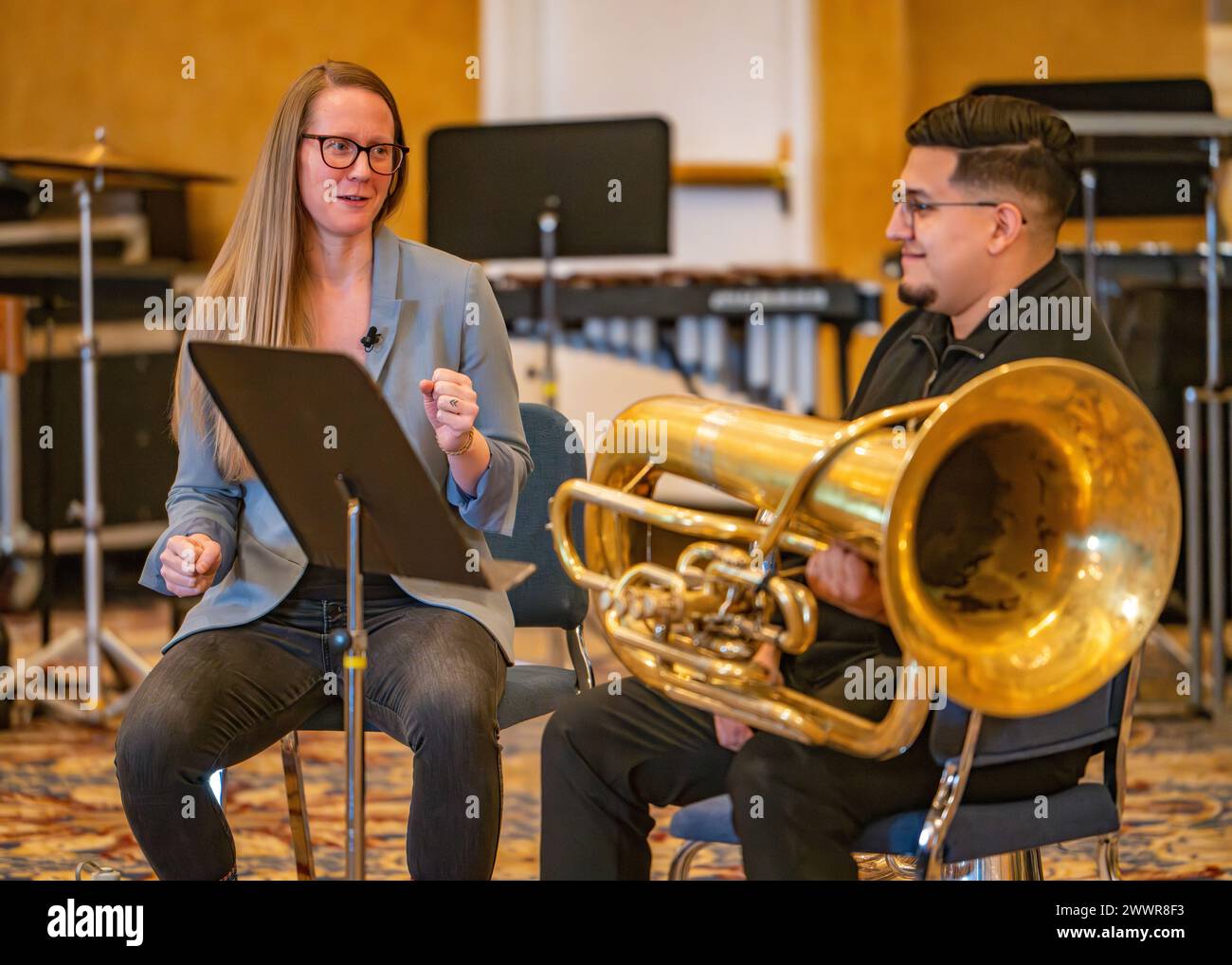 Female tuba player hi-res stock photography and images - Alamy