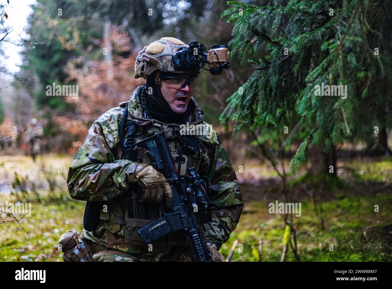 U.S. Army Staff Sgt. Edwin Colon, attached to 2nd Cavalry Regiment (2CR ...