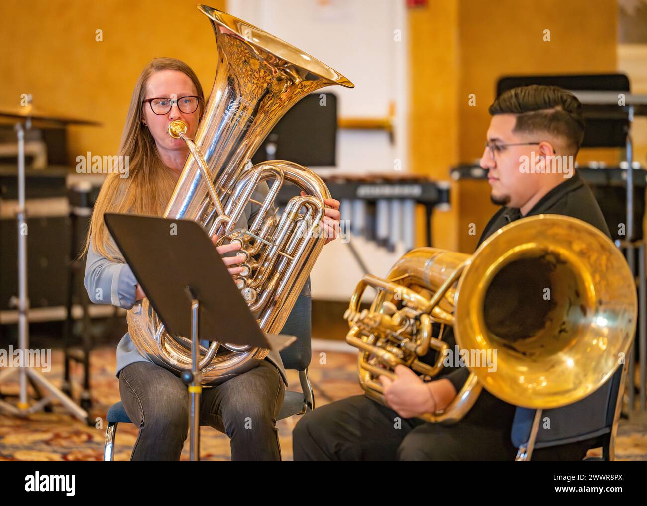 Female tuba player hi-res stock photography and images - Alamy
