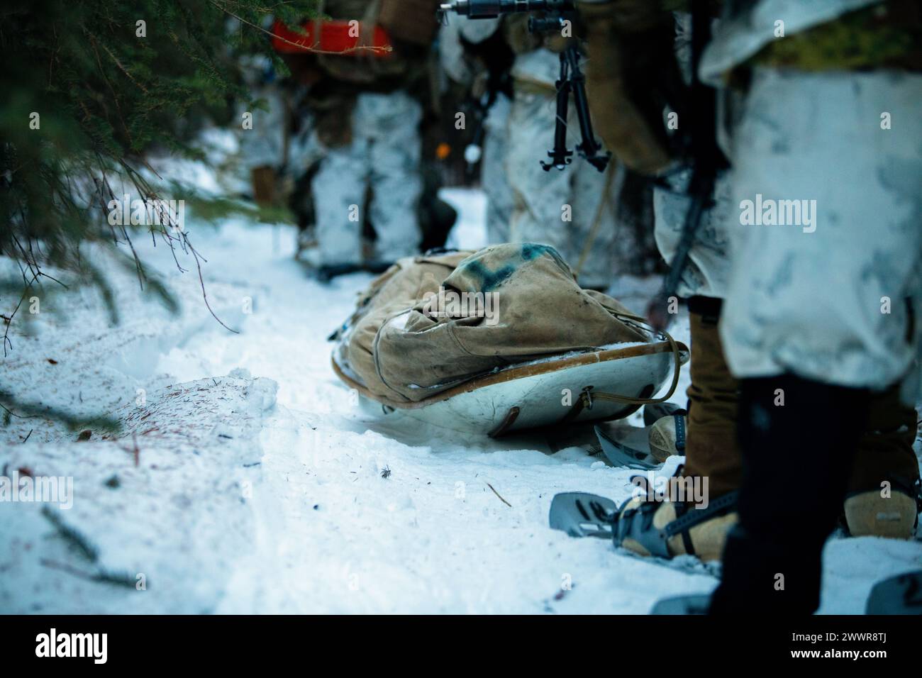 U.S. Army Soldiers with 1st Battalion 5th Infantry regiment carry an ...