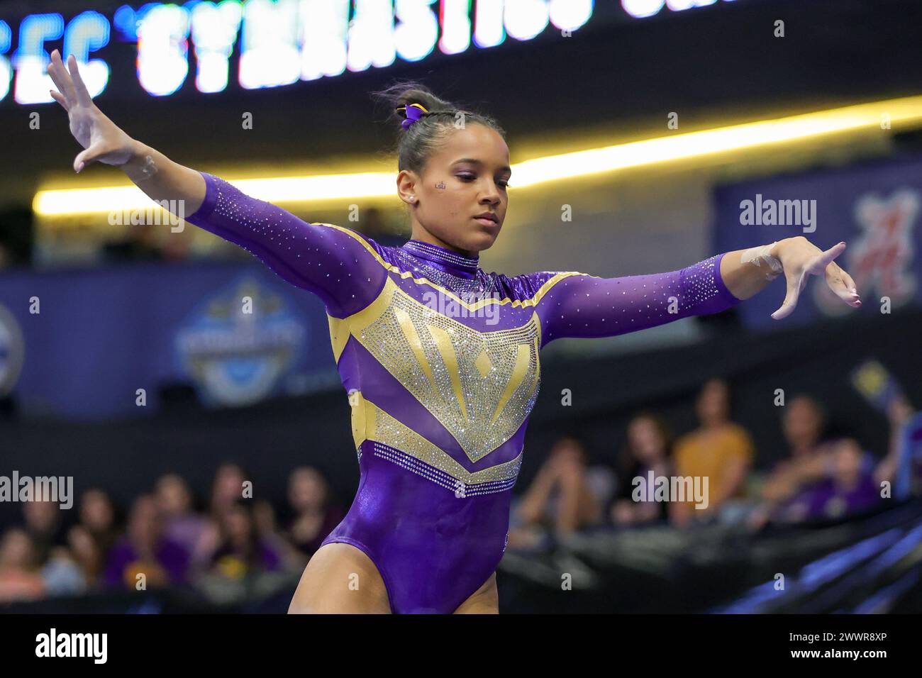 New Orleans, LA, USA. 23rd Mar, 2024. LSU's Haleigh Bryant competes on ...