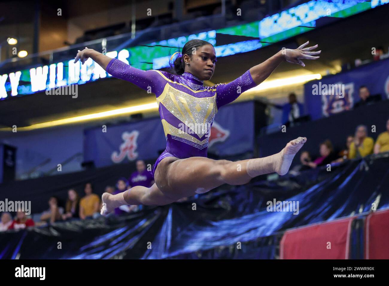 New Orleans, LA, USA. 23rd Mar, 2024. LSU's Kiya Johnson competes on ...