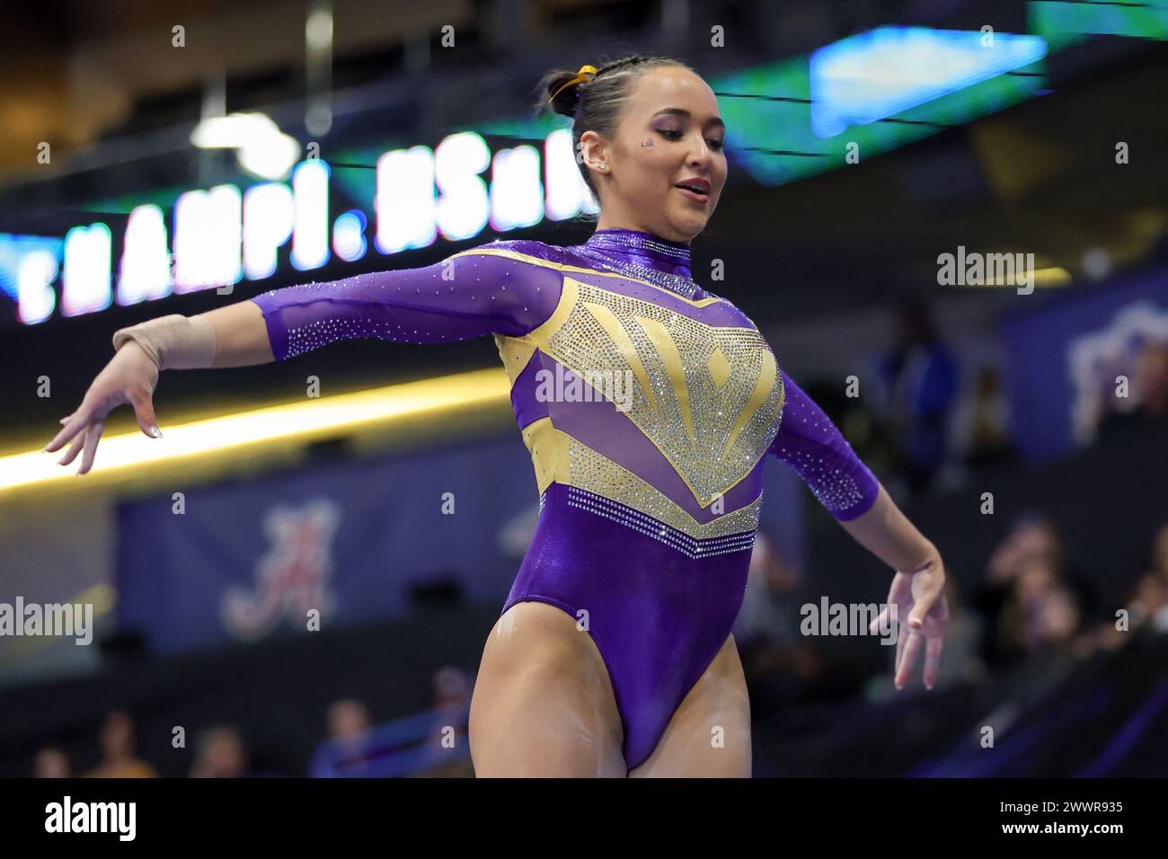 New Orleans, LA, USA. 23rd Mar, 2024. LSU's Aleah Finnegan competes on ...