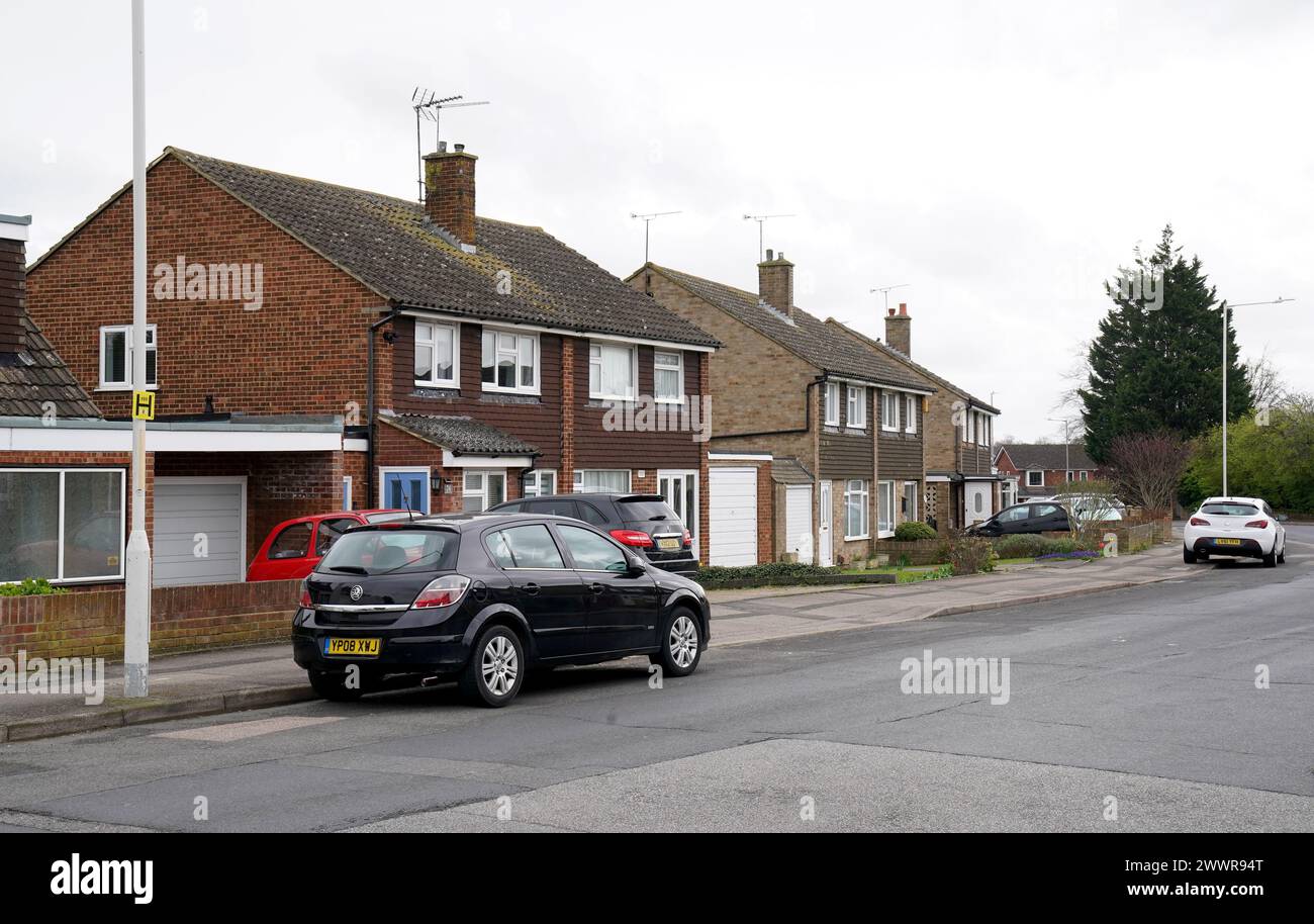 A view of Adelaide Drive in Sittingbourne, Kent, as a 12 year old boy ...