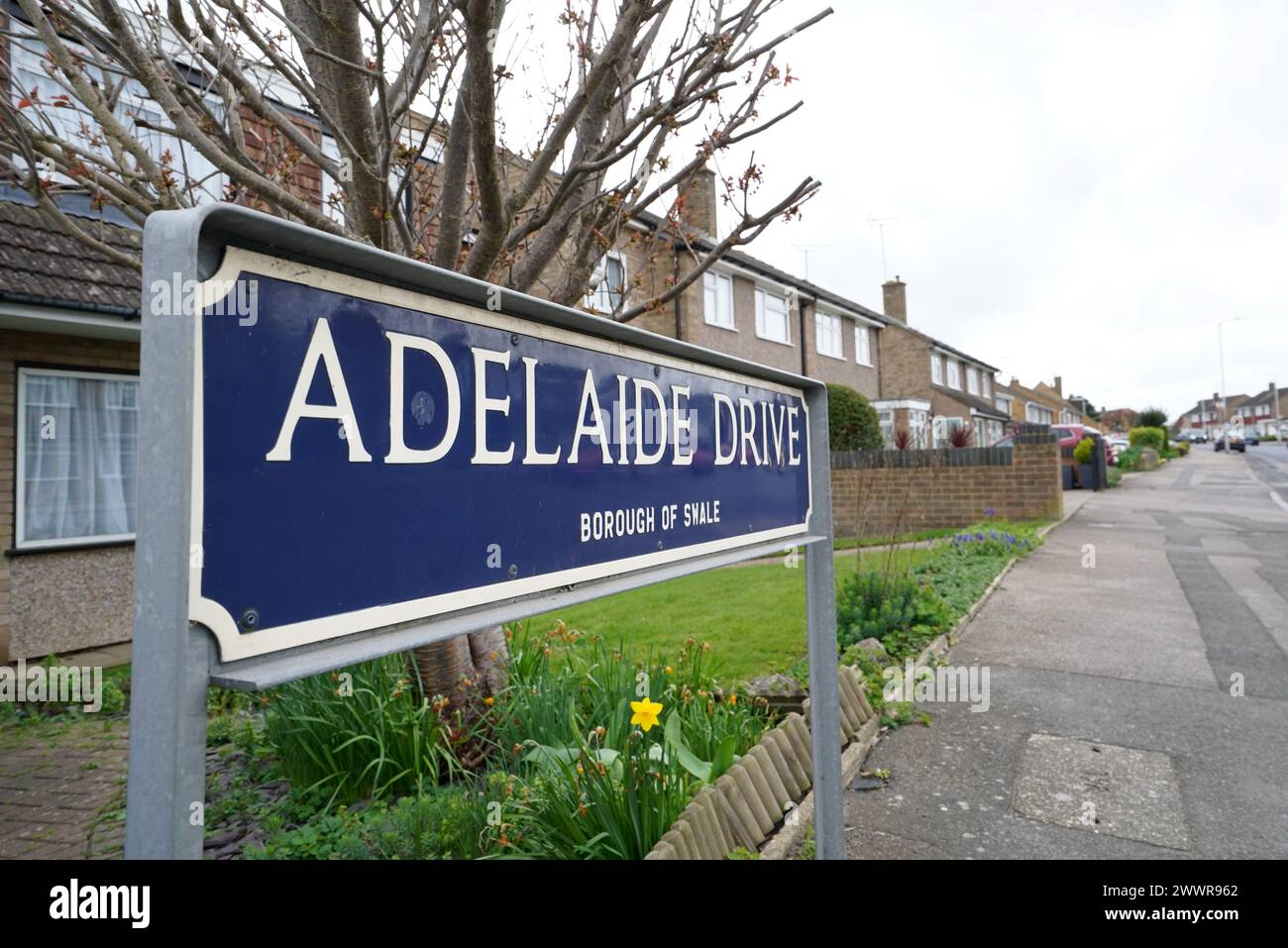 A view of Adelaide Drive in Sittingbourne, Kent, as a 12 year old boy ...