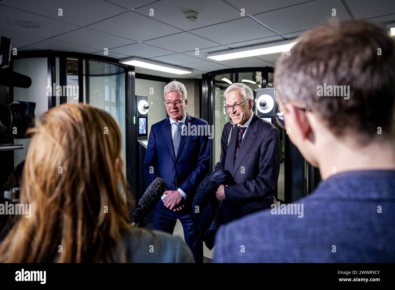 THE HAGUE - Informants Elbert Dijkgraaf and Richard van Zwol after a ...