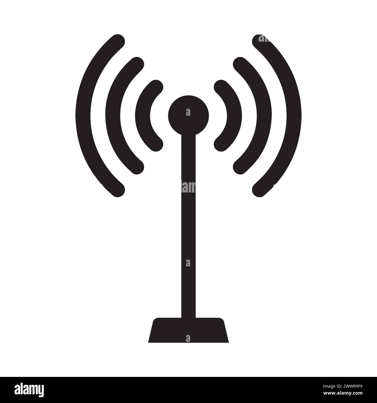 Collection of stock vector images depicting symbols and icons related to wireless Wi-Fi ...