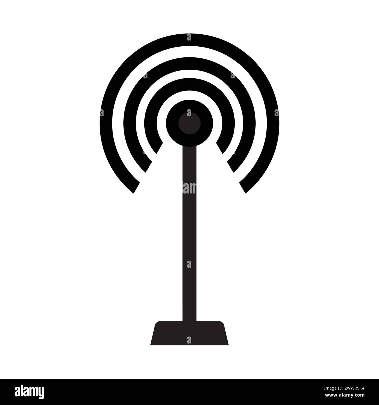 Collection of stock vector images depicting symbols and icons related to wireless Wi-Fi ...
