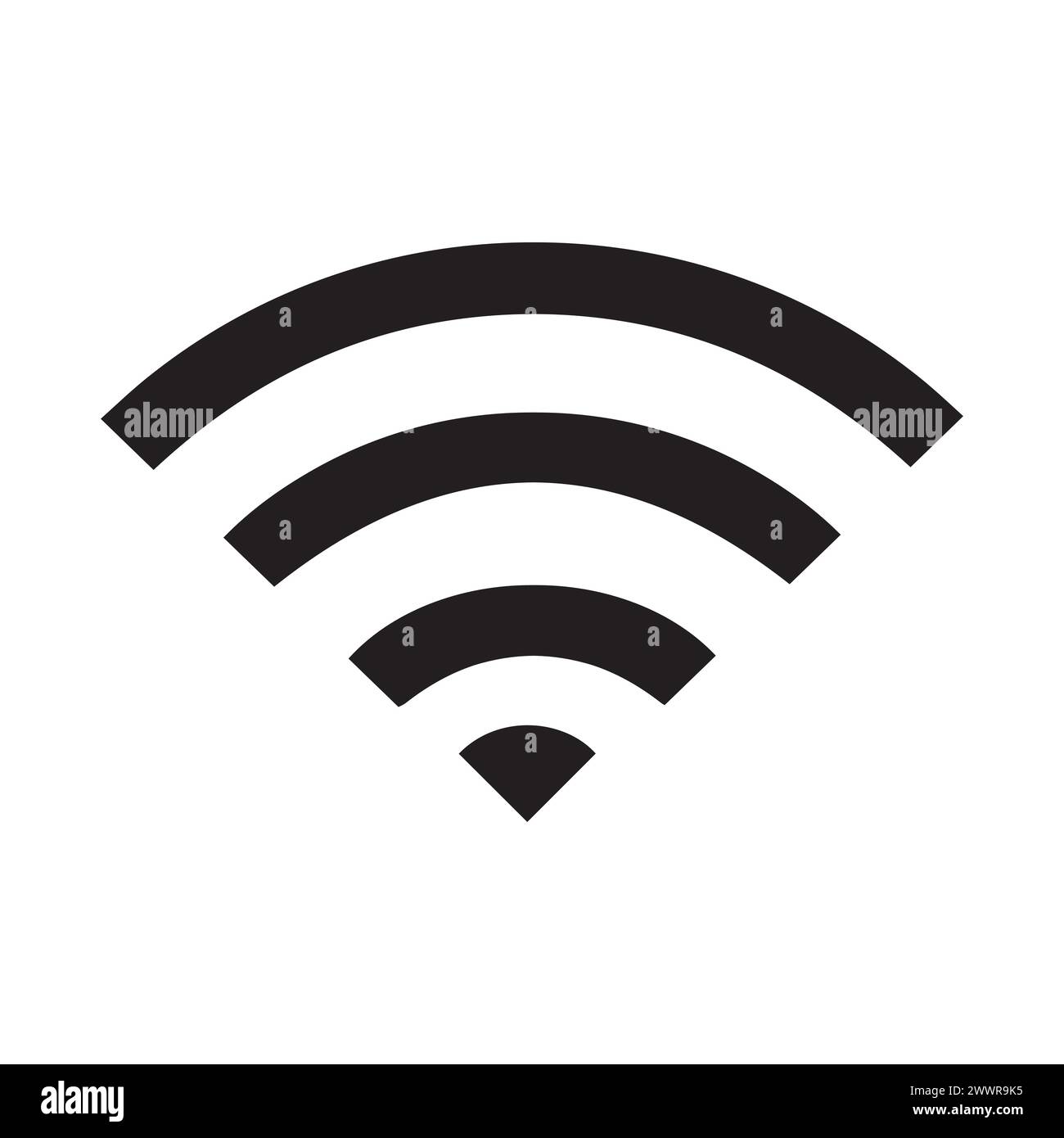 Collection of stock vector images depicting symbols and icons related to wireless Wi-Fi ...