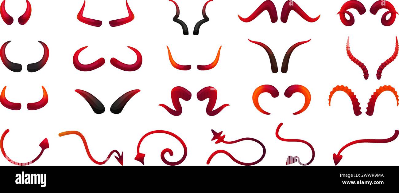 Devil horns collection satan hell vector symbols demon and devil hi-res ...