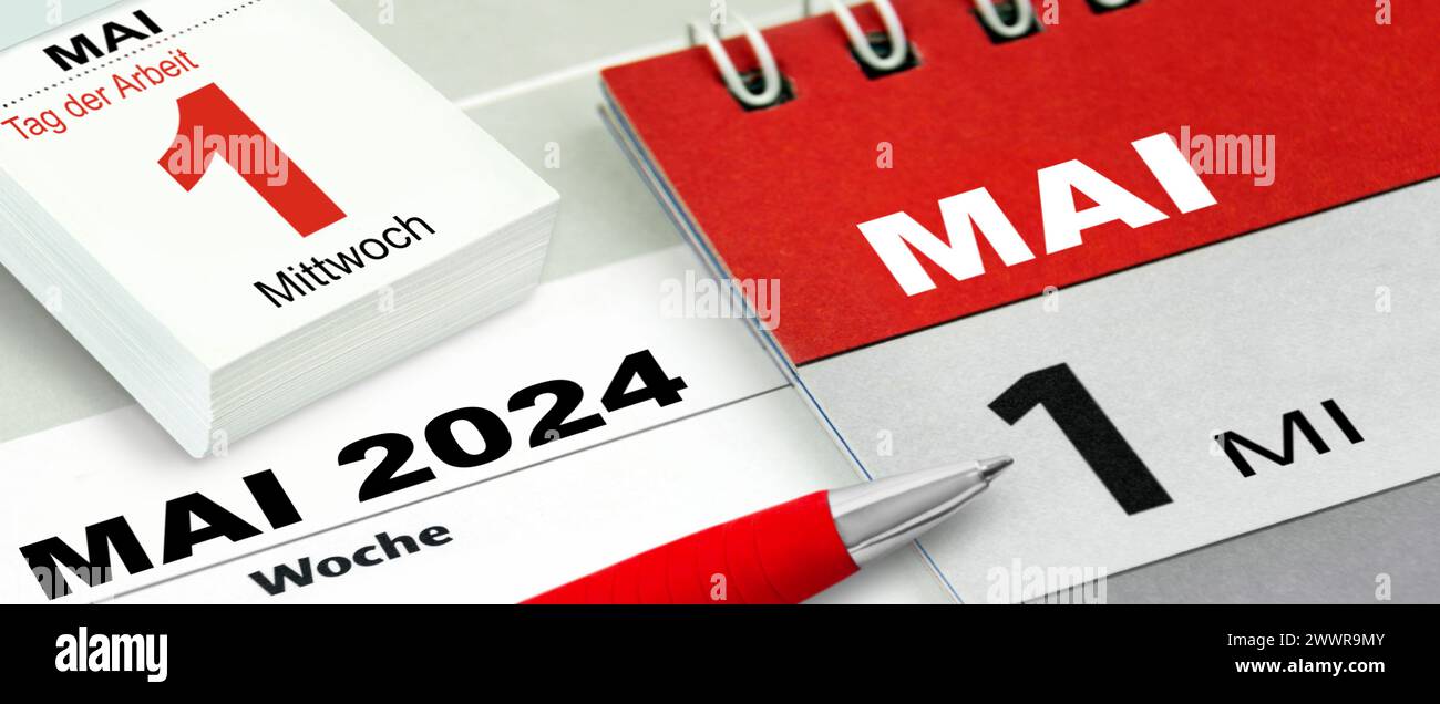 German calendar 2024 May 1 Wednesday Labor Day, May Day, National ...
