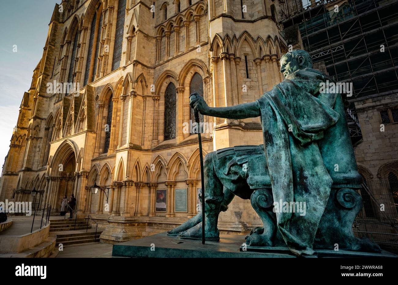 York Minster York England March 2024 The Statue of Constantine the ...