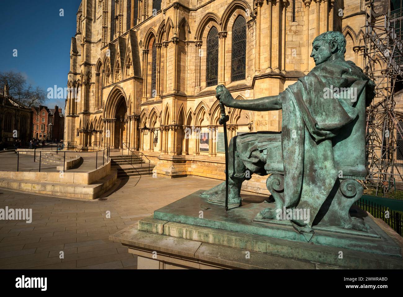 York Minster York England March 2024 The Statue of Constantine the ...
