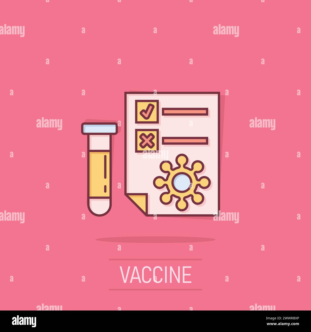 Coronavirus test icon in comic style. covid-19 cartoon vector ...