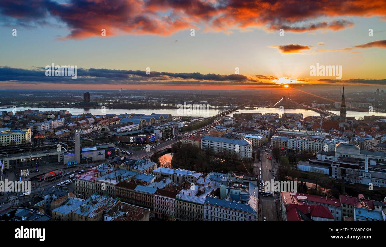Beautiful aerial view riga city hi-res stock photography and images - Alamy