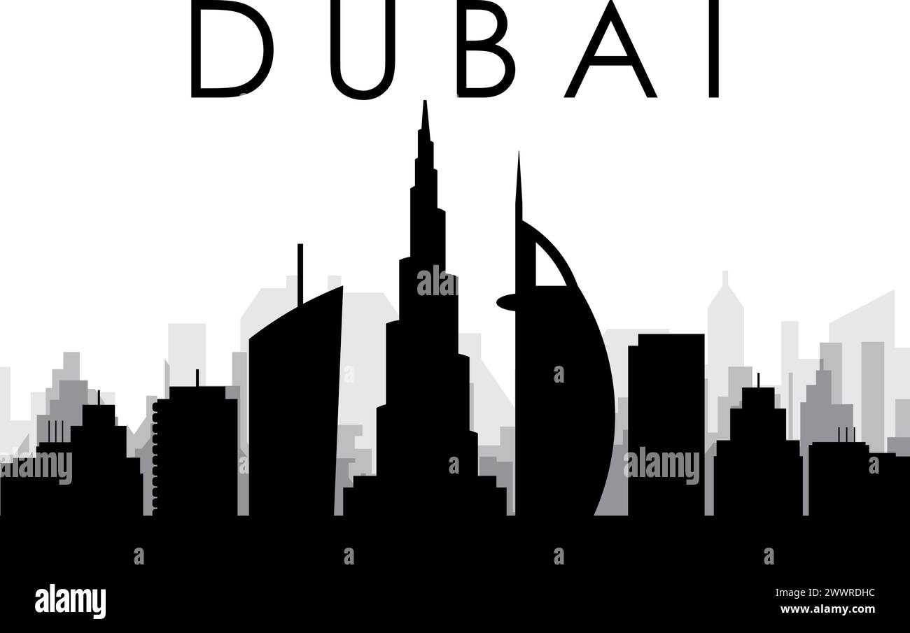 Harbor dubai skyline Stock Vector Images - Alamy