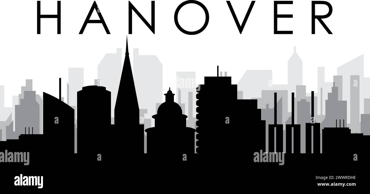 Cityscape skyline panorama of HANOVER, GERMANY Stock Vector Image & Art ...