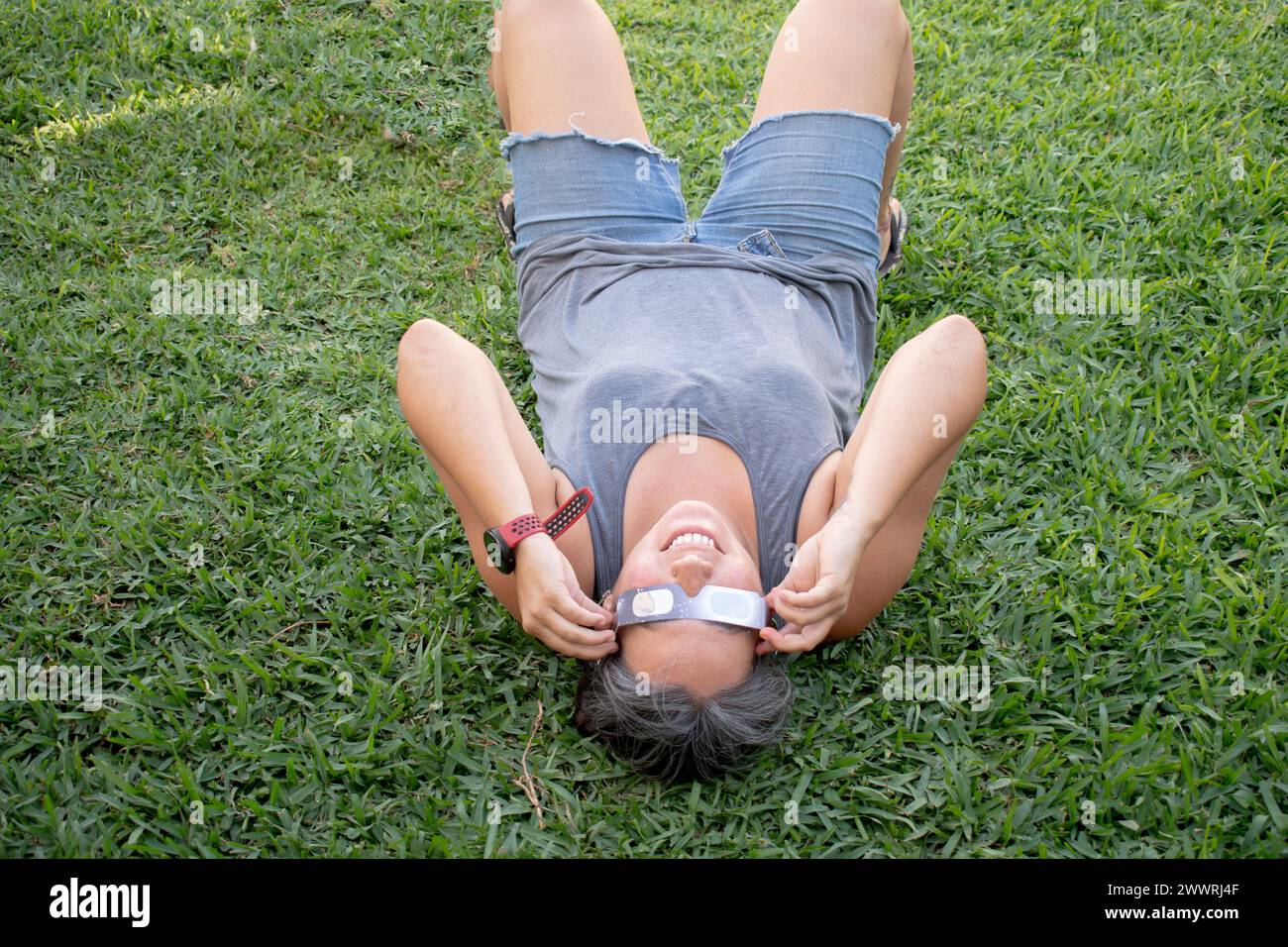 Watching total solar eclipse hi-res stock photography and images - Alamy