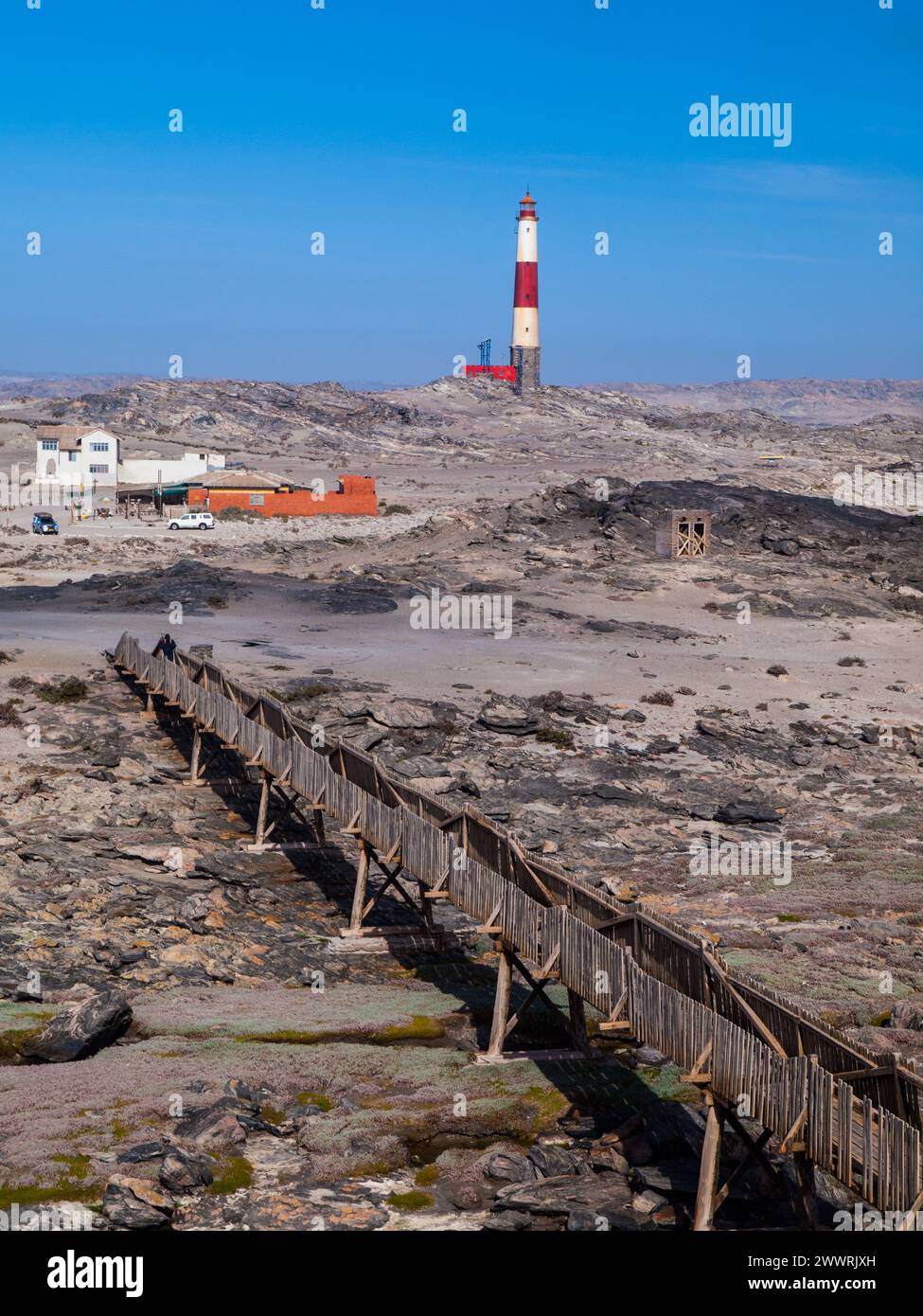 Ocean lighthouse at Diaz Point near Luderitz in southern Namibia Stock ...