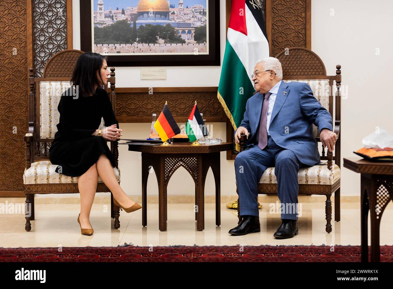 Ramallah, Palestinian Territories. 25th Mar, 2024. Annalena Baerbock ...
