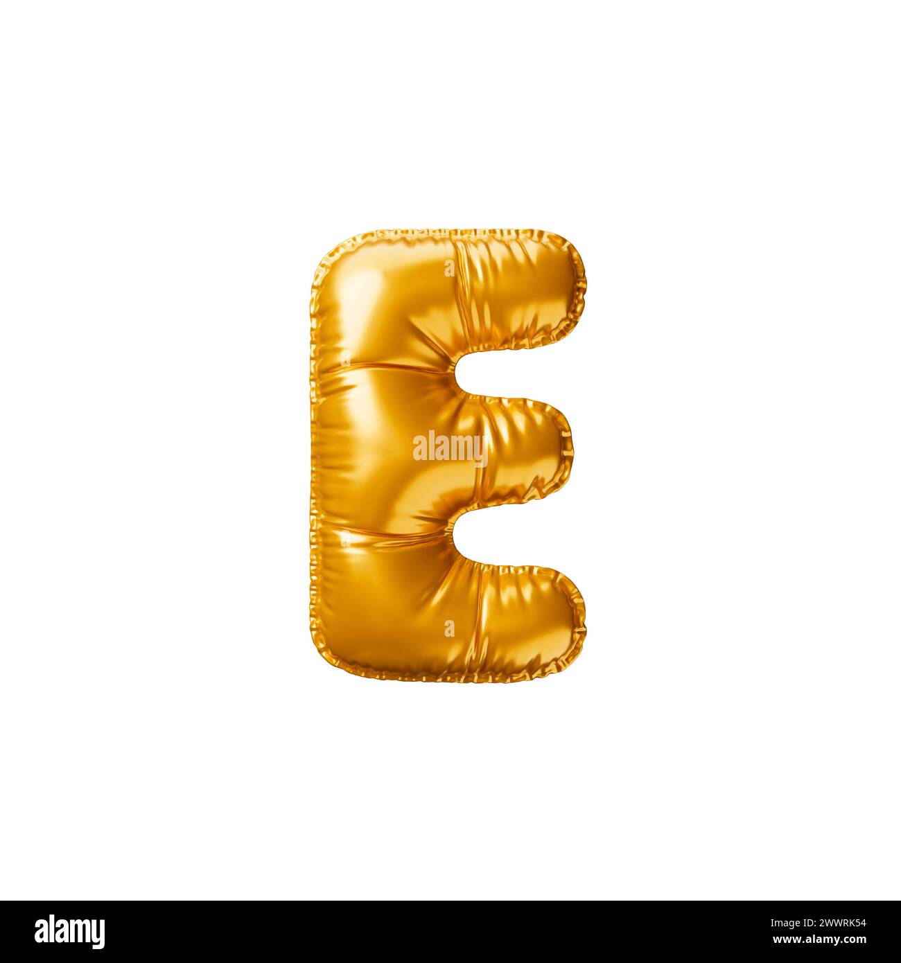 Golden balloon Letter E. 3d render illustration Stock Photo - Alamy