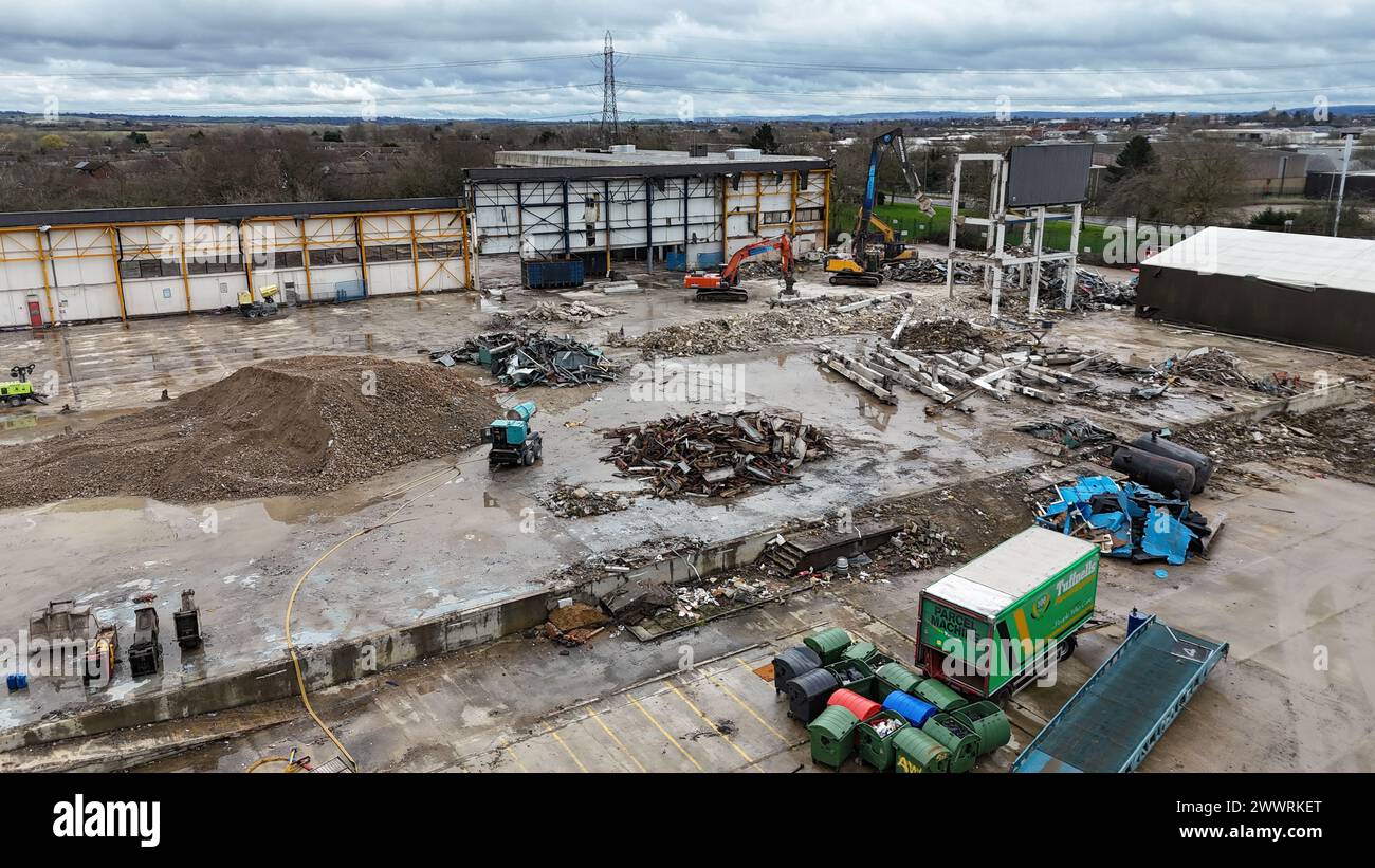 Aerial view of urban construction site in town Stock Photo - Alamy