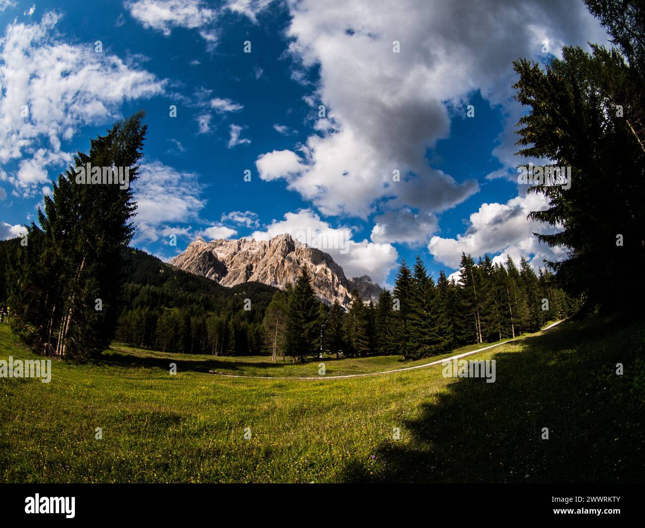 Zugspitze - the highest mountain in Germany. View from Austria Stock ...