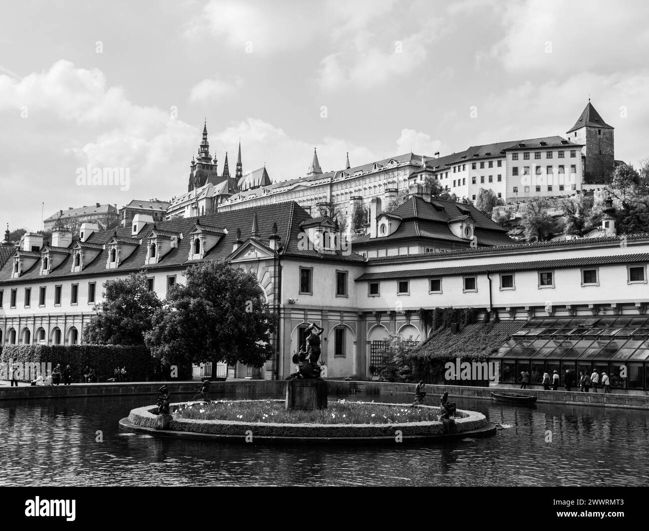 View frome Wallenstein garden to Prague castle, Czech Republic Stock Photo - Alamy