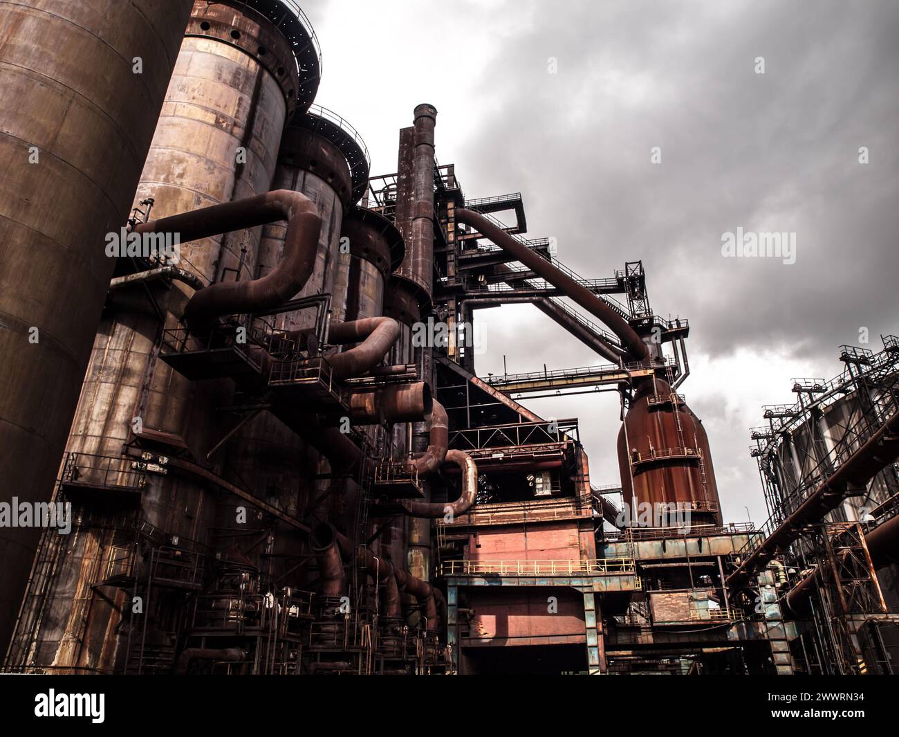 Blast furnace in metallurgical area of Dolni Vitkovice (Ostrava, Czech ...