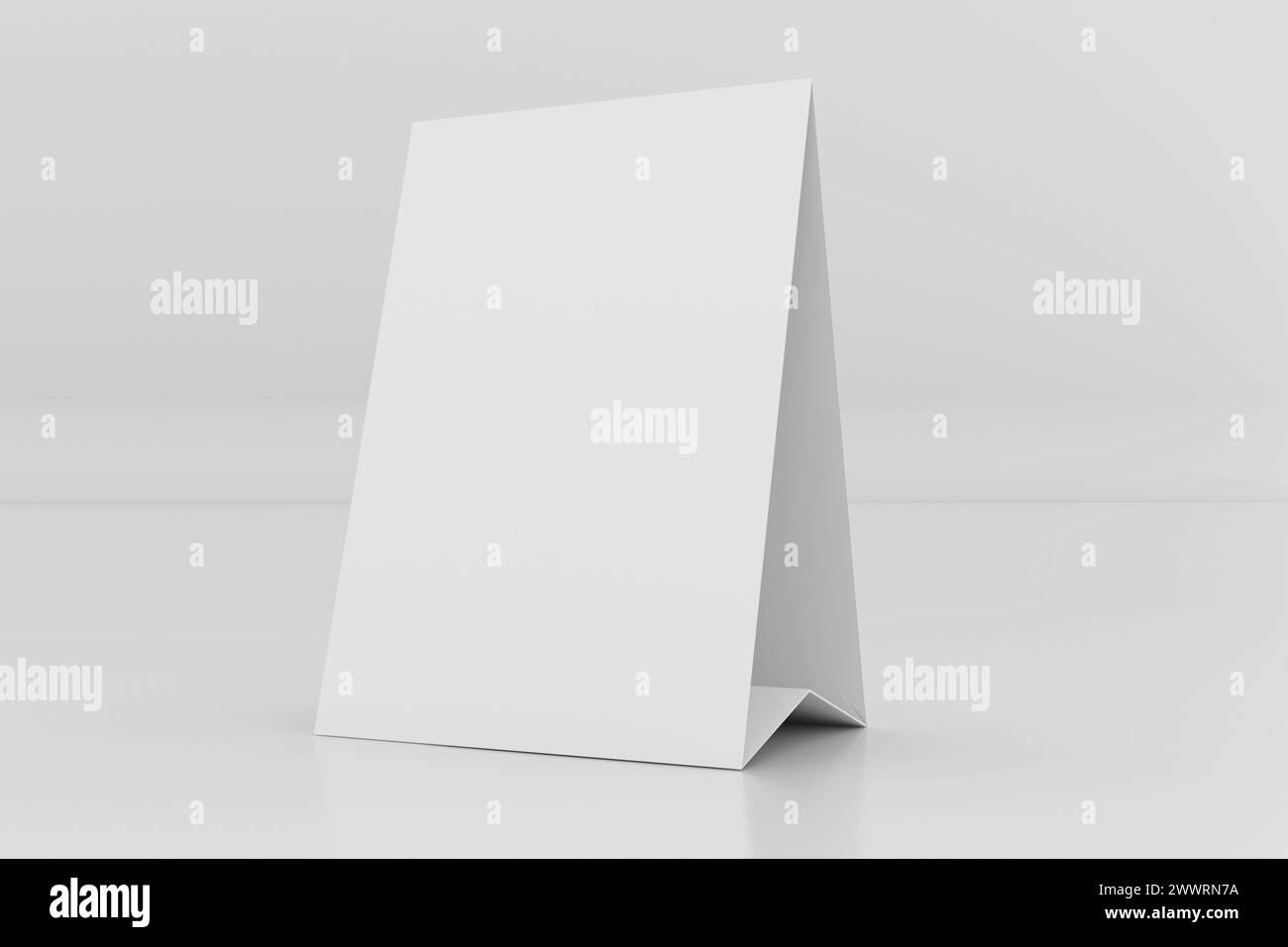 Mockup Tent Card on White Background - 3D Illustration Render Stock ...