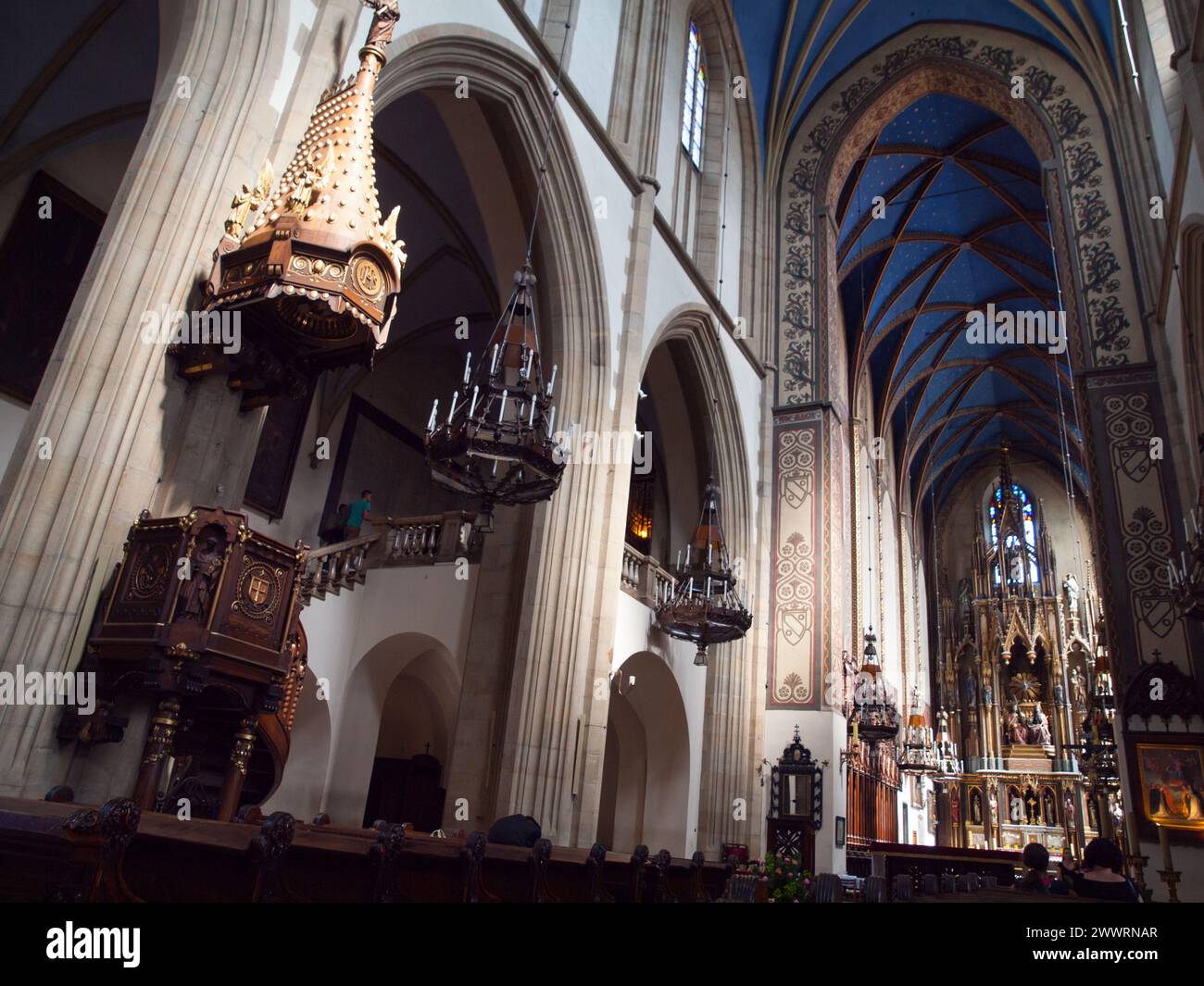 Interior of Dominican Church of Holy Trinity in Krakow (Poland Stock ...