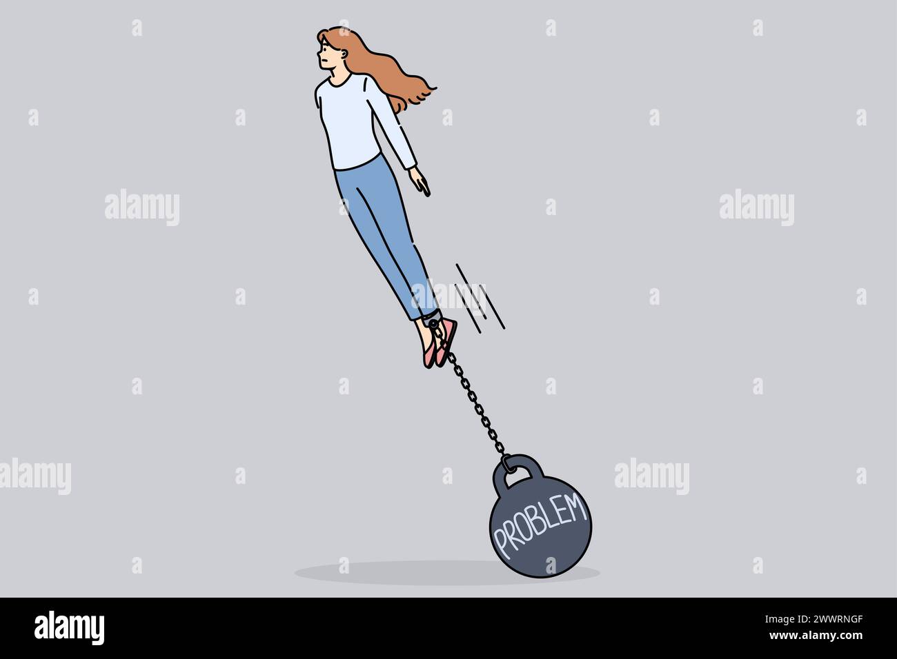 Burden problems is attached to woman who wants to succeed and takes off ...