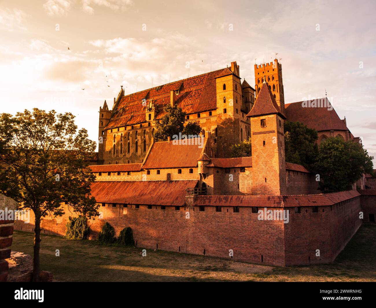 Malbork Castle on sunny summer day. The High Castle with The Blessed ...