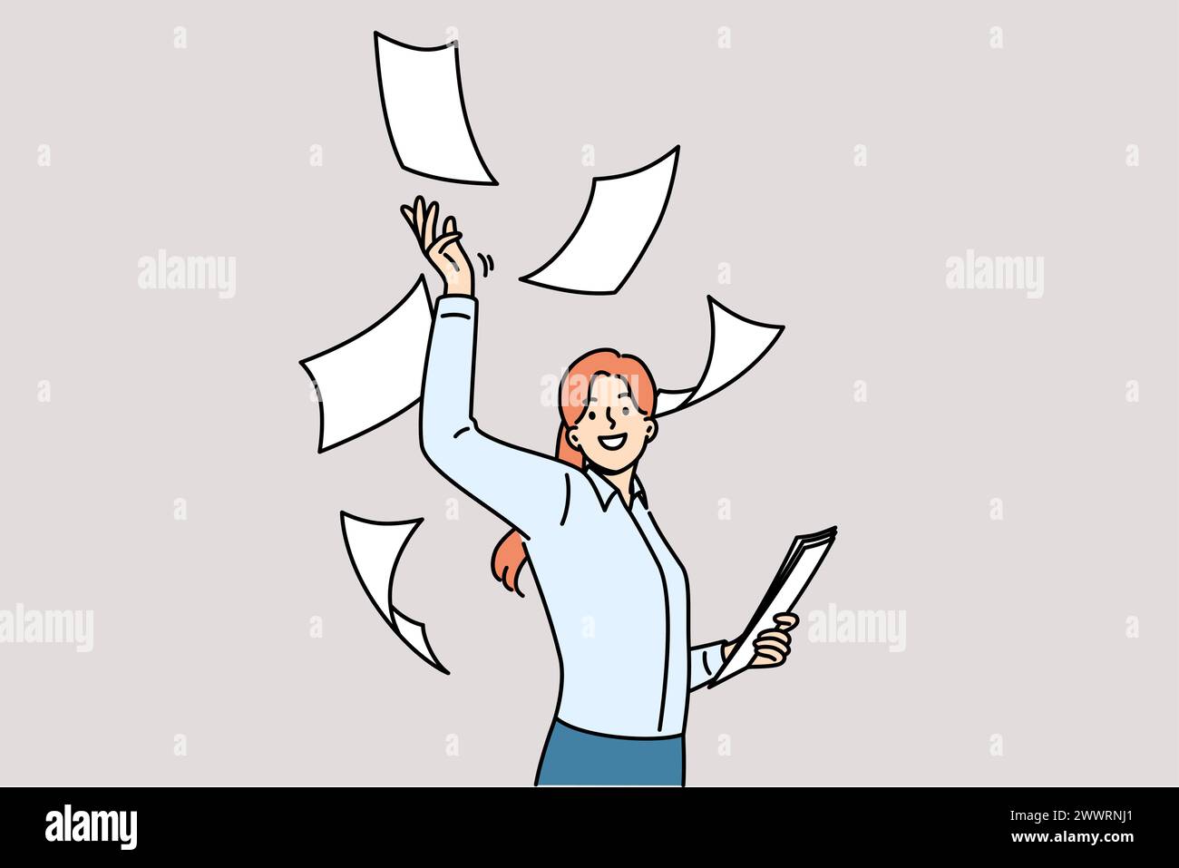 Throw up papers Stock Vector Images - Alamy