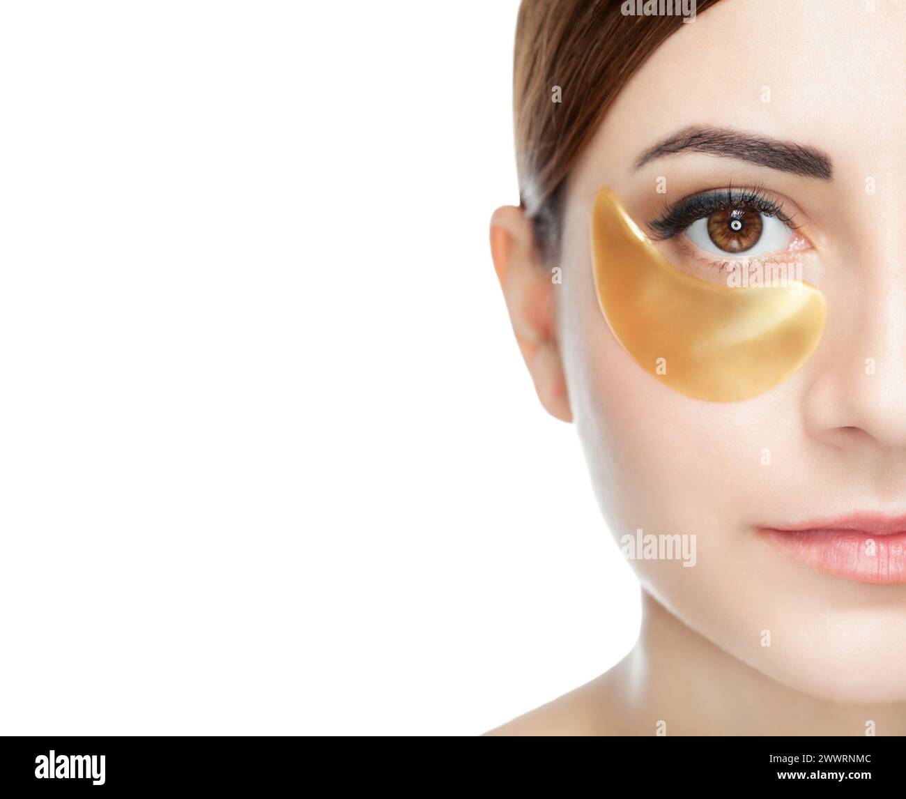 Beautiful woman golden patches hi-res stock photography and images - Alamy
