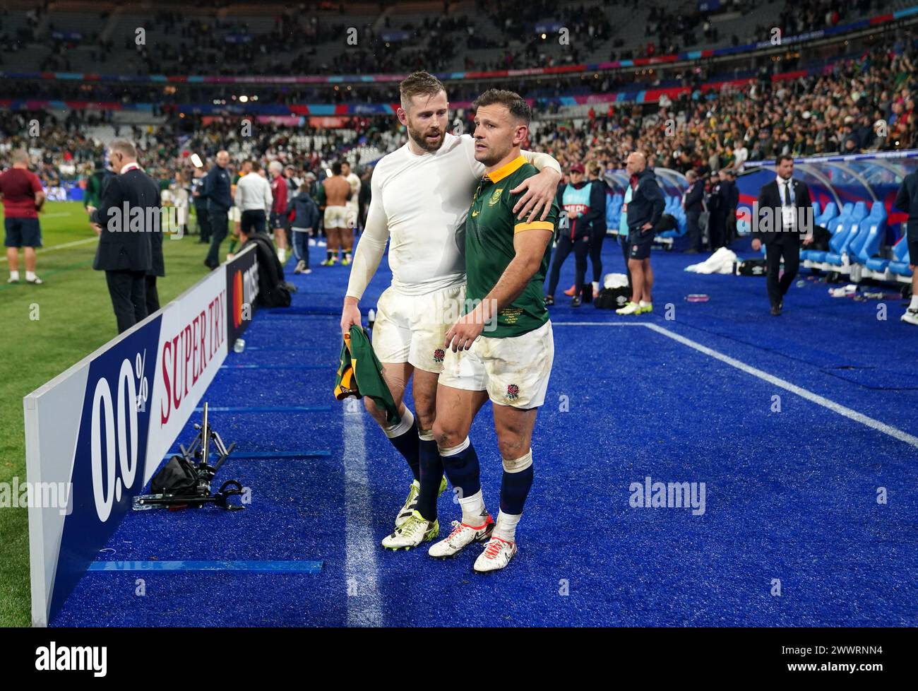 File photo dated 21-10-2023 of England's Danny Care with Elliot Daly ...