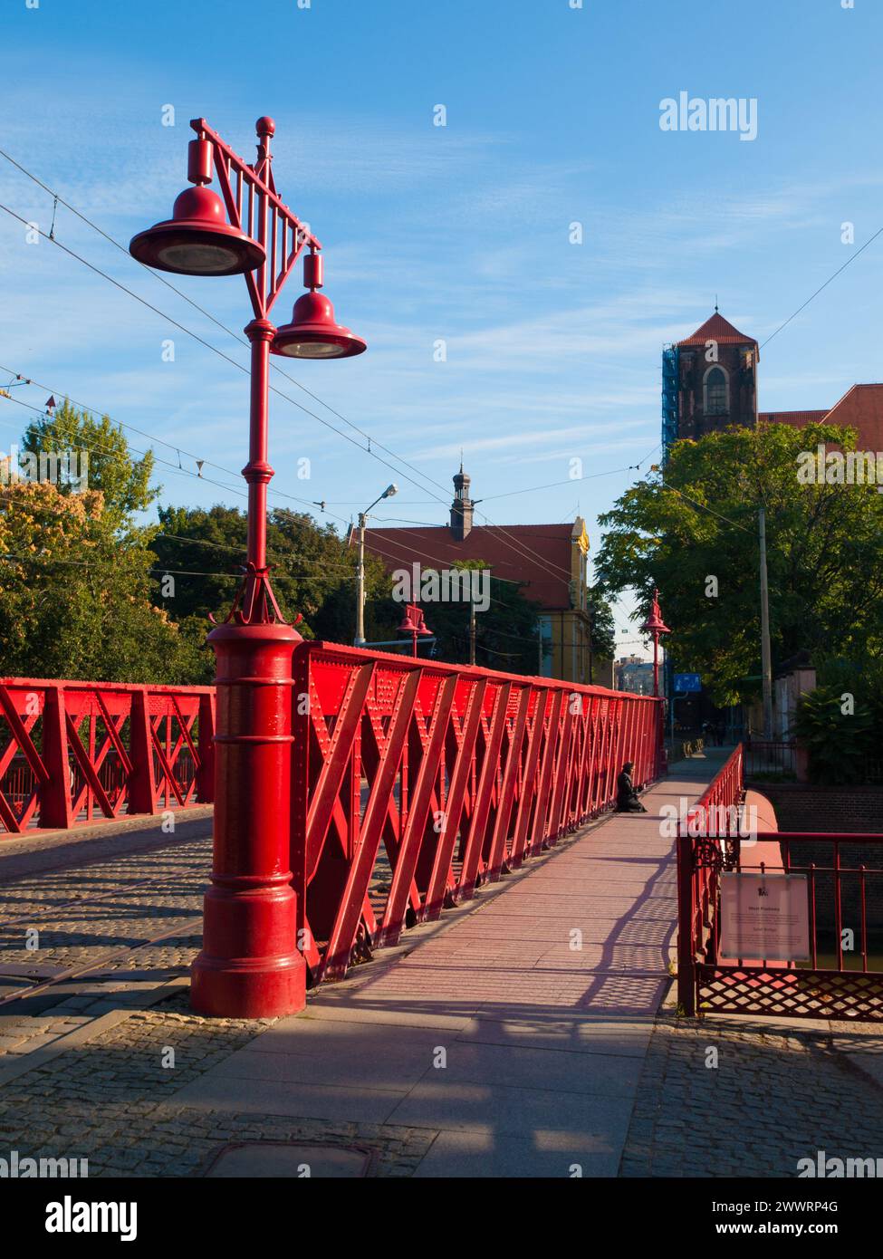 Sand bridge at wyspa piasek island wroclaw hi-res stock photography and ...