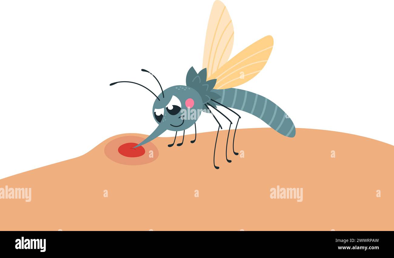 Mosquito bites human body. Inflammation from insect bite, pimple ...